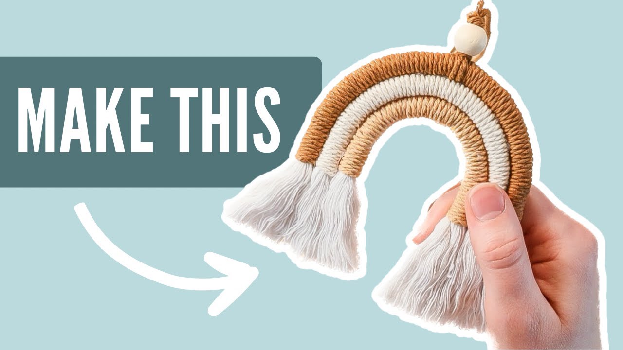 Easy DIY Macrame Rainbow Tutorial - YouTube