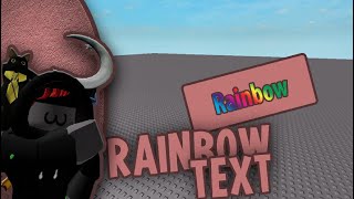 How To Make Color Changing Text (Rainbow Text) ---Roblox Studio ...