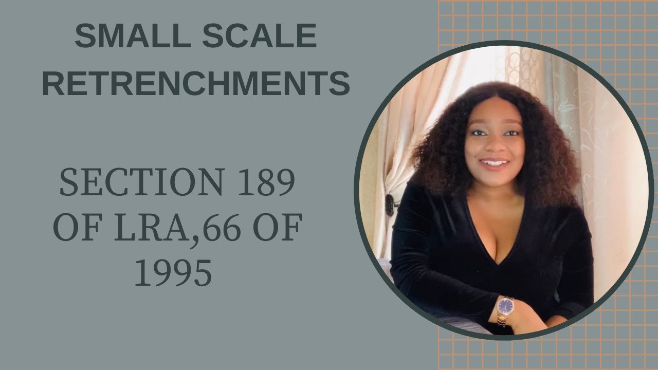 Section 189 of LRA/Small Scale Retrenchments - YouTube