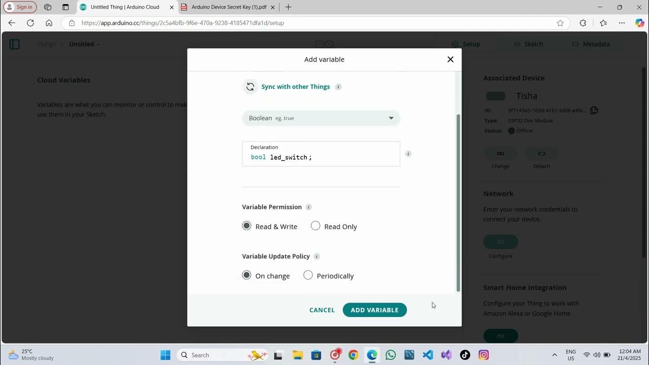 Arduino (IOT) Project 1: 'First Project' Created by Trishanth Kumar - YouTube