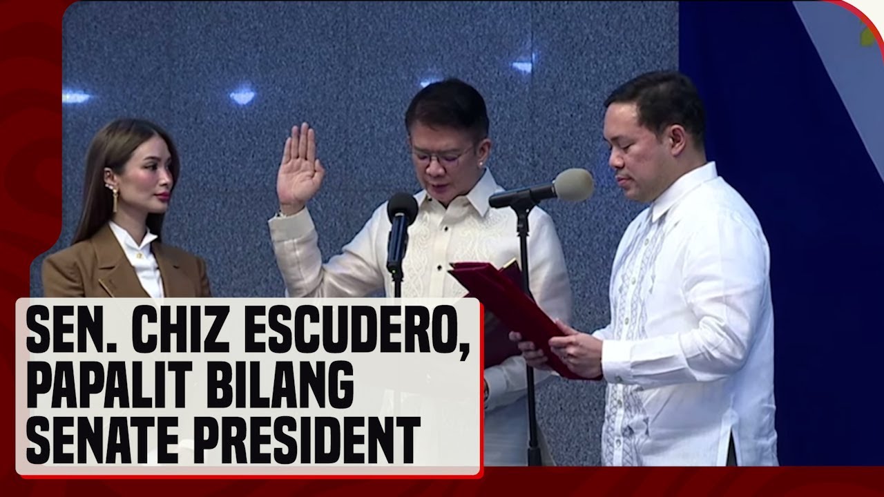 Sen. Chiz Escudero, hinalal na bagong Senate President - YouTube