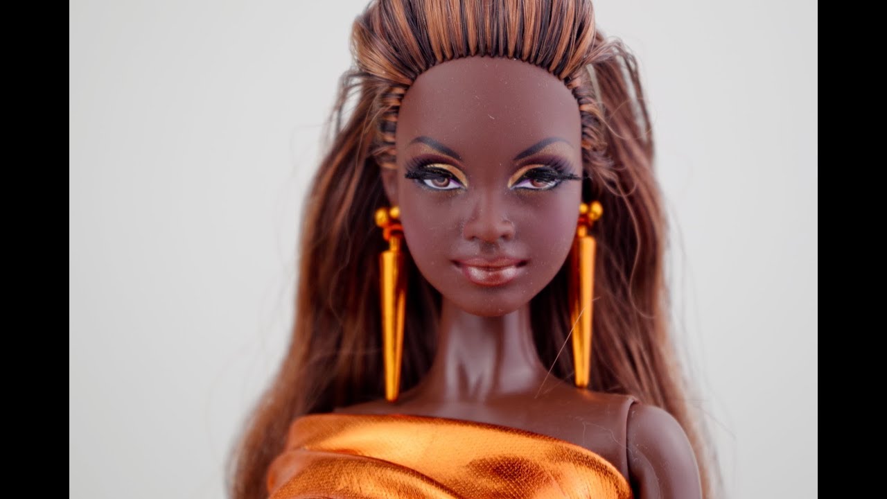 The Barbie Look City Shine Barbie Doll: Bronze Dress - YouTube