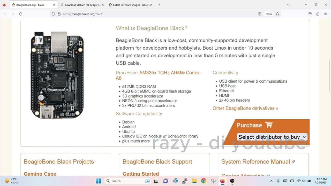 Download Debian 10.3 IoT untuk beaglebone black - YouTube