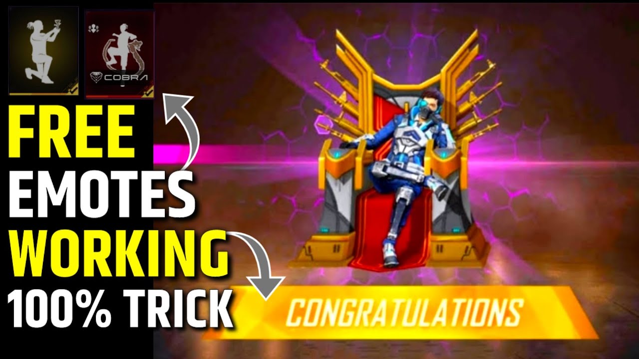 How To Get Free Emote In Free Fire Free Throne Emote Trick - YouTube