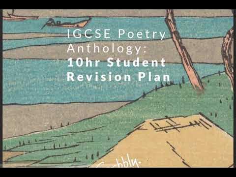 Free Edexcel iGCSE Poetry 10hr Revision Plan - YouTube