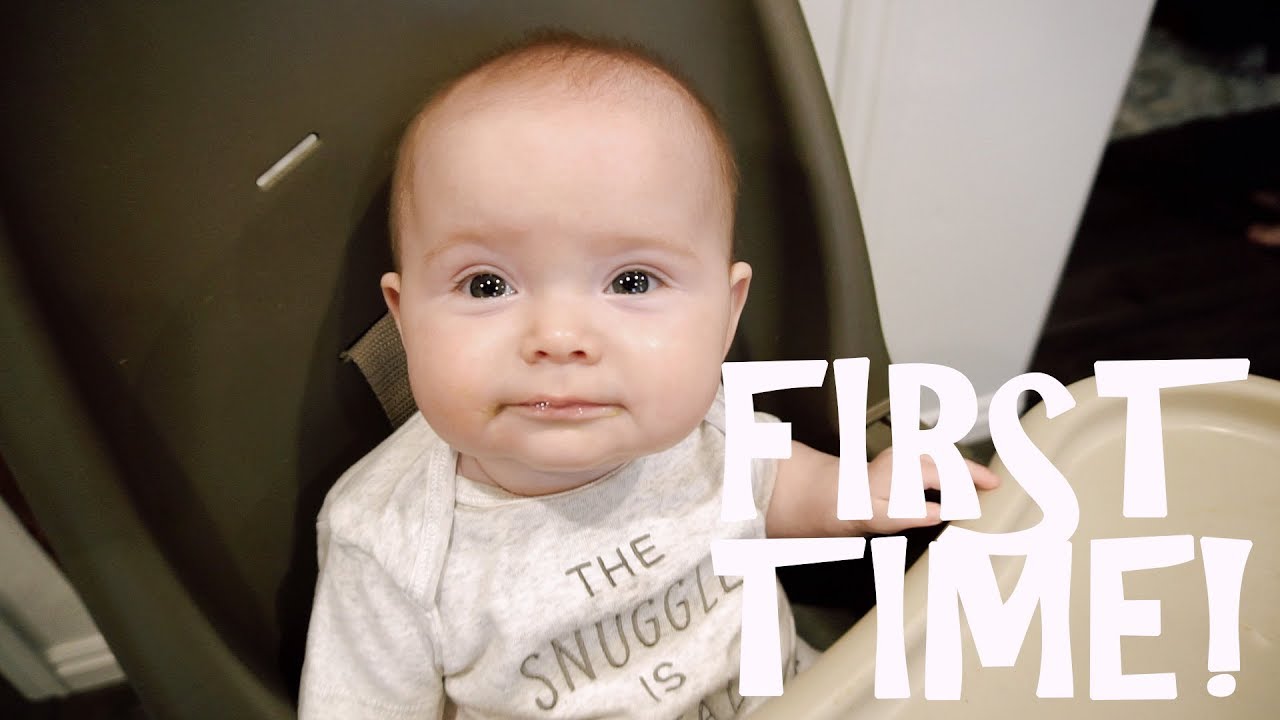 Baby's FIRST TIME Eating Food! - YouTube