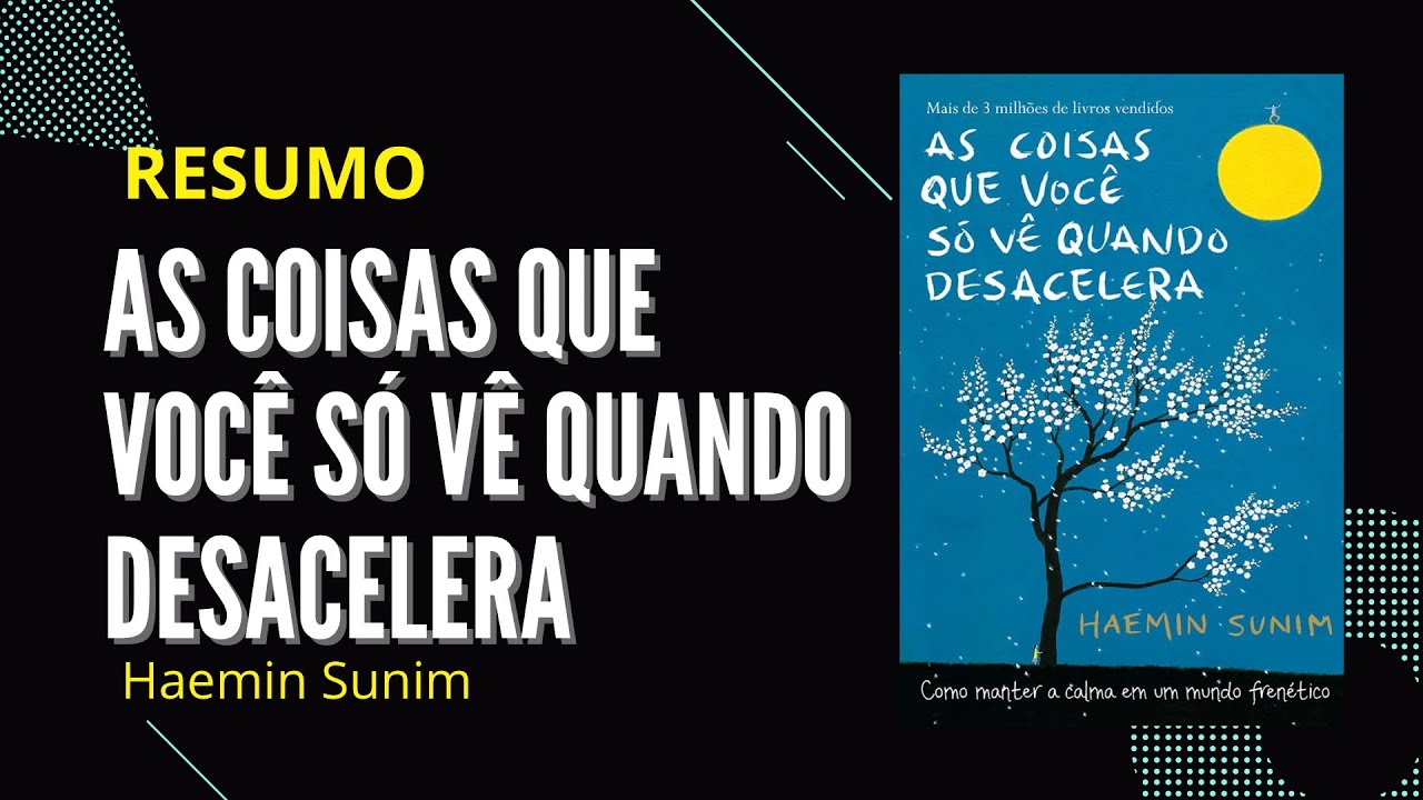 (RESUMO/RESENHA )Livro As coisas que você só vê quando desacelera ...