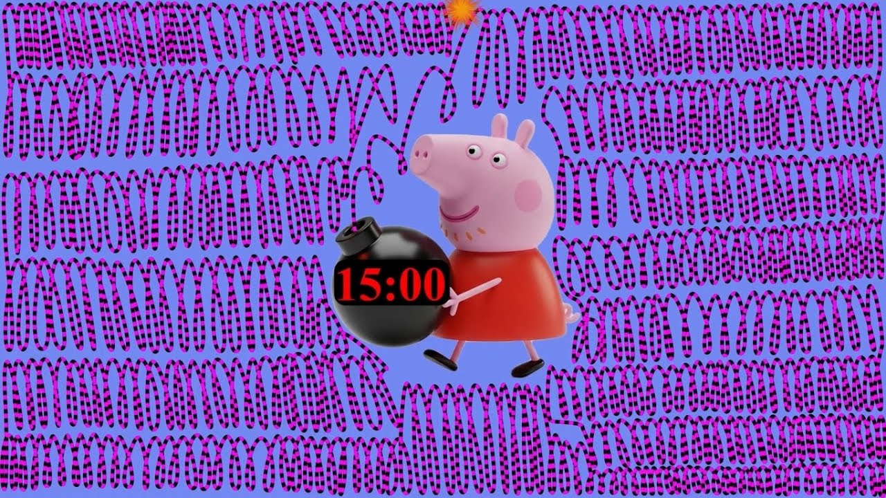 15 Minute Peppa Pig Countdown Timer [Racing Bomb Explodes]💣💥 - YouTube