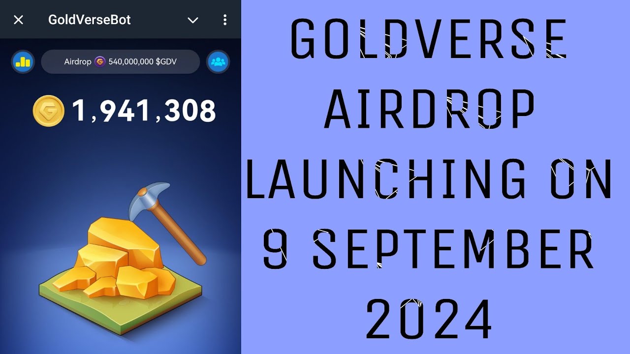 New Airdrop Event! Get Ready for GoldVerse Launch on September 9! - YouTube