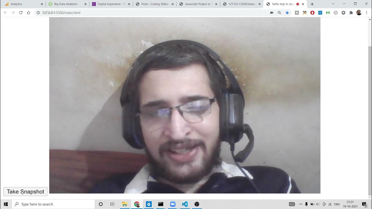 Javascript WebRTC Project to Take Image From Webcam and Download it ...