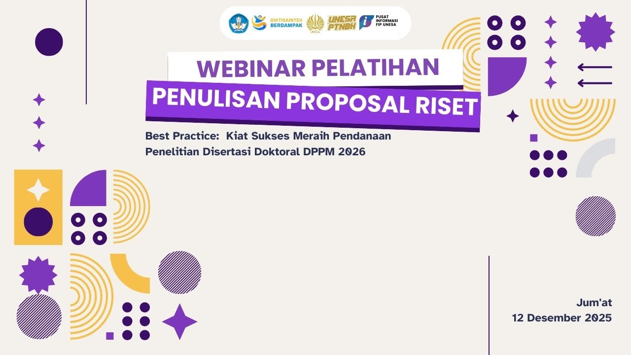 Webinar Pelatihan Penulisan Proposal Riset FIP UNESA - YouTube