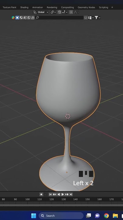 Wine glass 1 minute tutorial 💯 for beginners #blender #shorts - YouTube