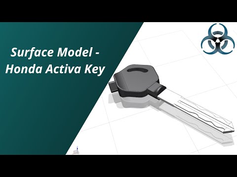 Unigraphics NX-Surface Modeling Honda Activa Key Model