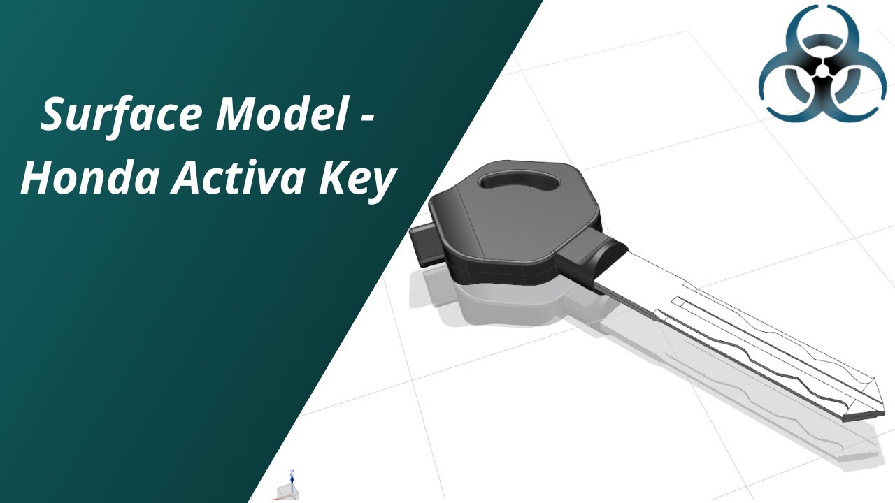 Unigraphics NX-Surface Modeling Honda Activa Key Model - YouTube
