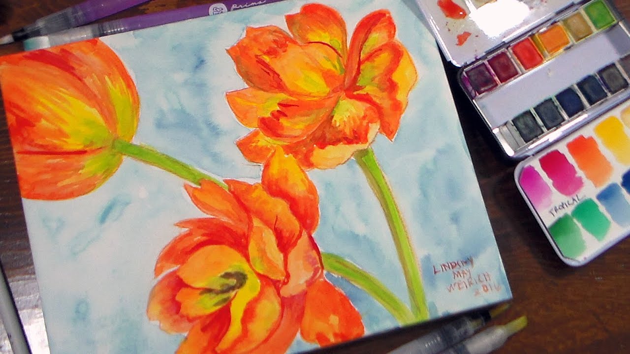 PRIMA Watercolors//Coloring Book//Waterbrushes//Watecolor Panel REVIEW ...