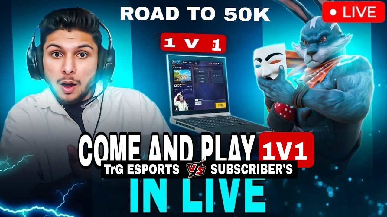 FF LIVE GUILD TEST 1 VS 1 | FREE FIRE LIVE TrG ESPORTS VS SUBSCRIBERS ...