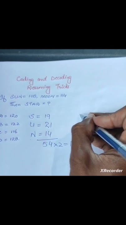 Coding and Decoding || Reasoning Tricks #viralvideo # ...