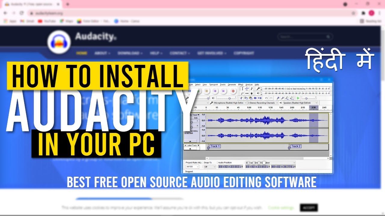 How to Install Audacity on Windows/MacOS in Hindi | Best Free Audio ...