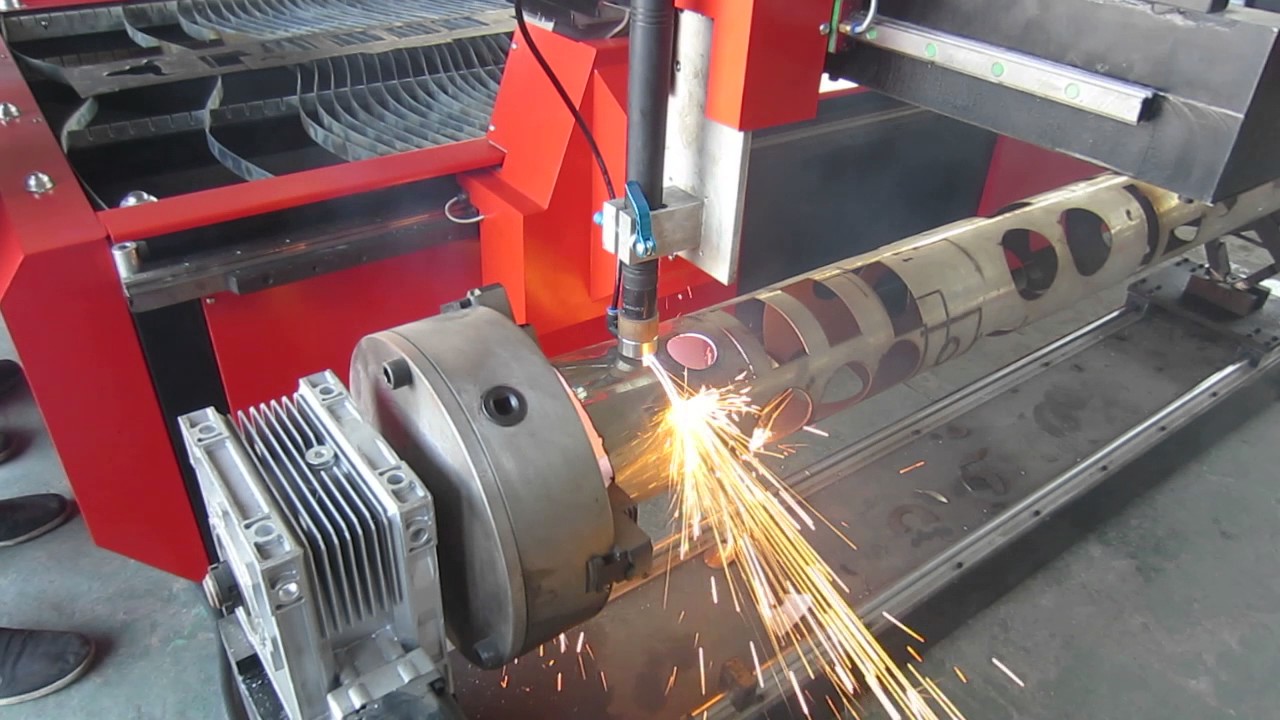Metal tube plasma cutting machine, metal pipe cutting cnc machine ...