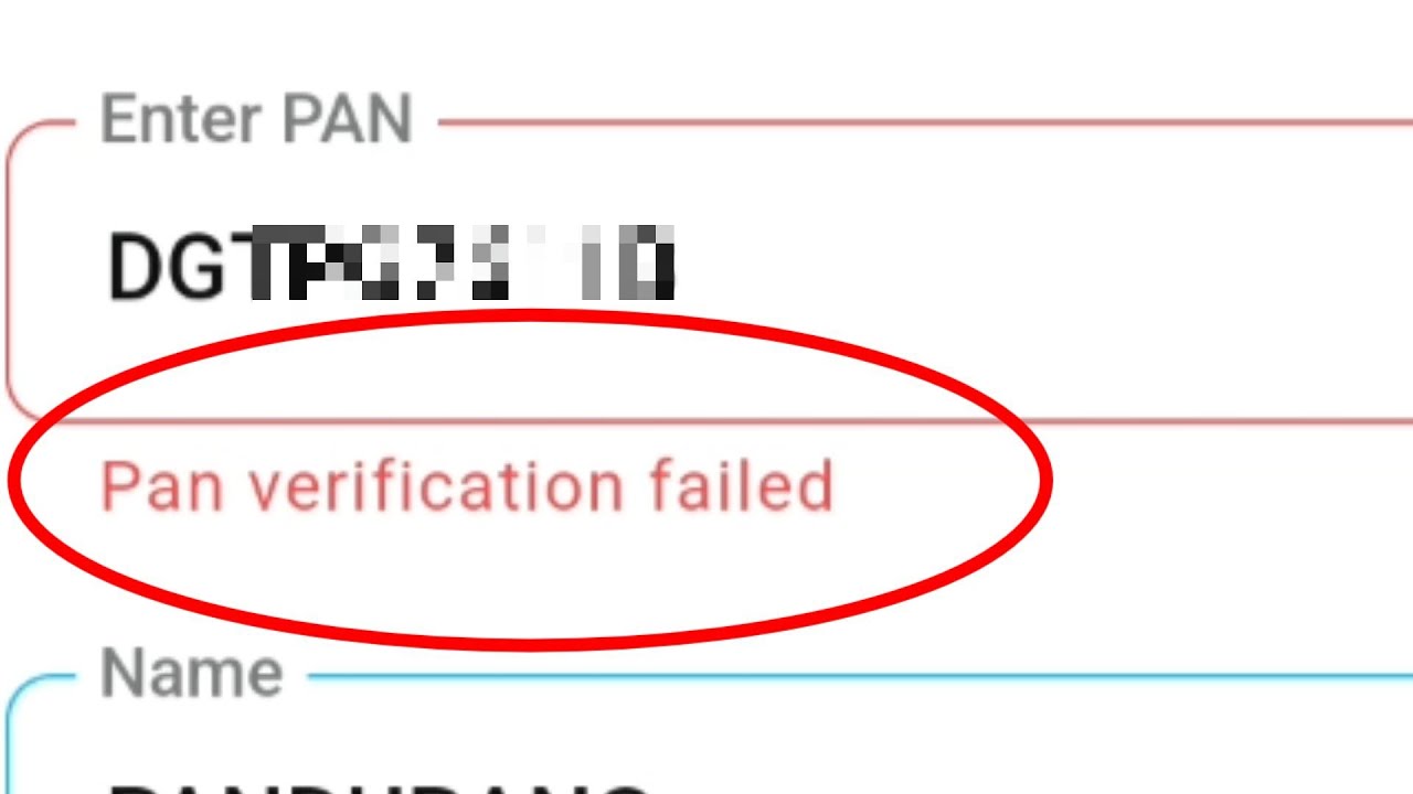 Fix Pan Verification Failed In Paytm - YouTube