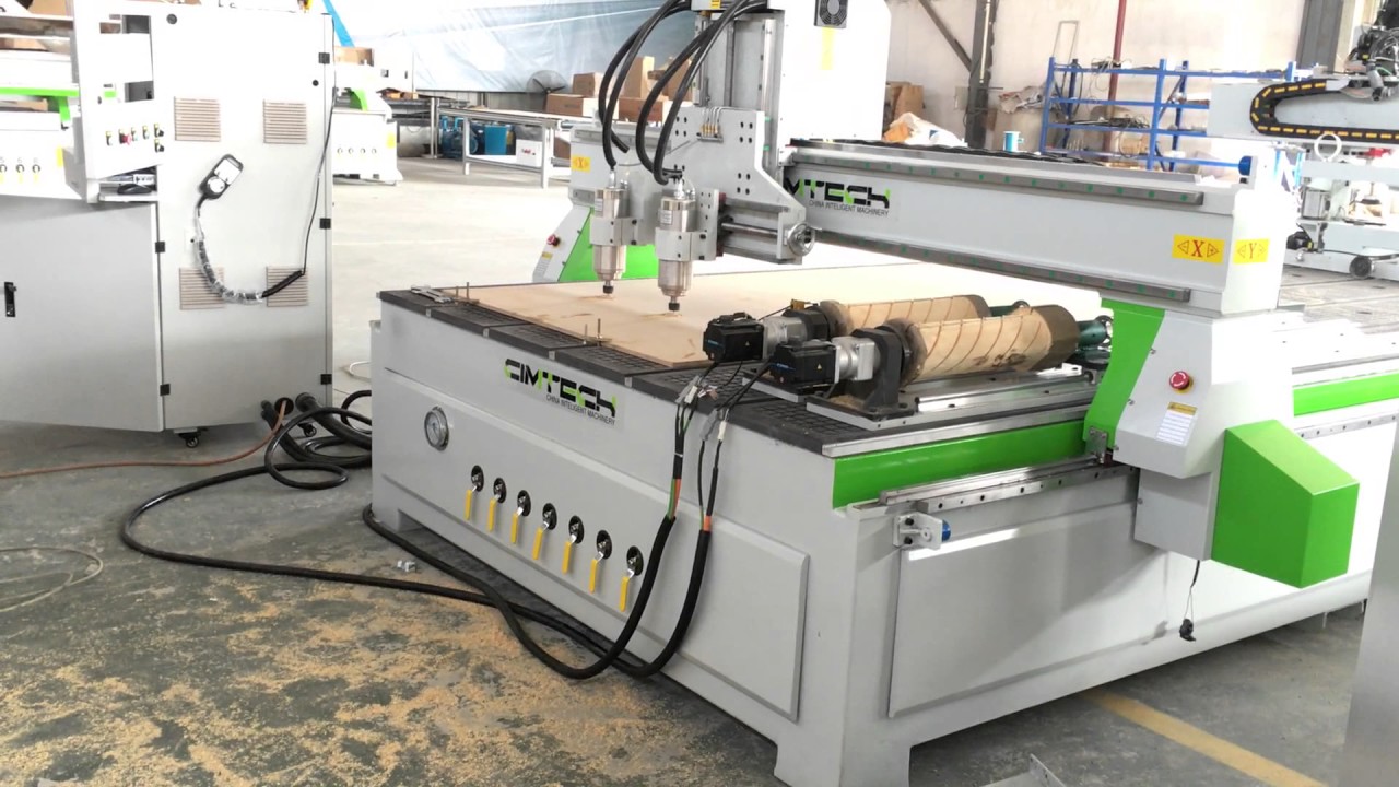 RUSSIA DOUBLE HEADS CNC ROUTER2040, MULTI FUNCTIONAL ROTARY AXIS CNC ROUTER, NCSTUDIO 4AXIS ...