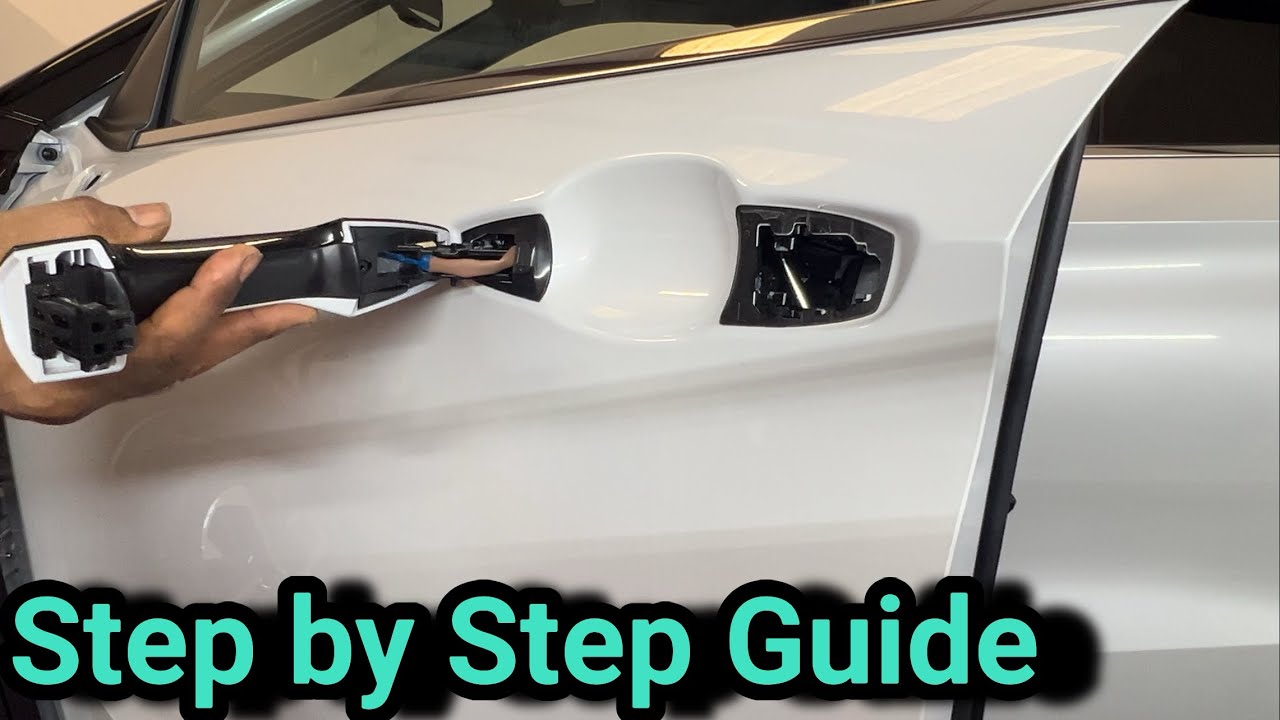 How to remove/replace a Mitsubishi Outlander door handle - YouTube