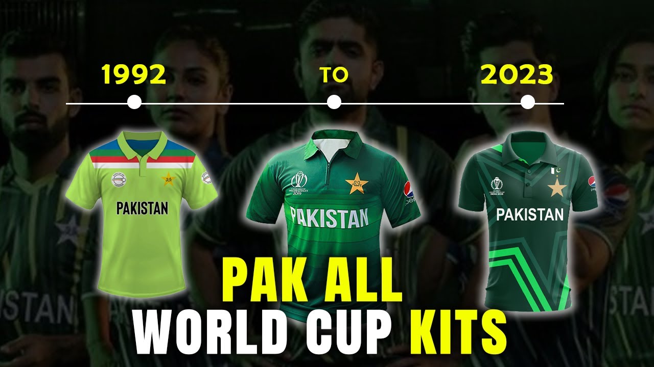 PAKISTAN ALL WORLD CUP KITS FROM 1992 TO 2023 || #trendingvideo # ...