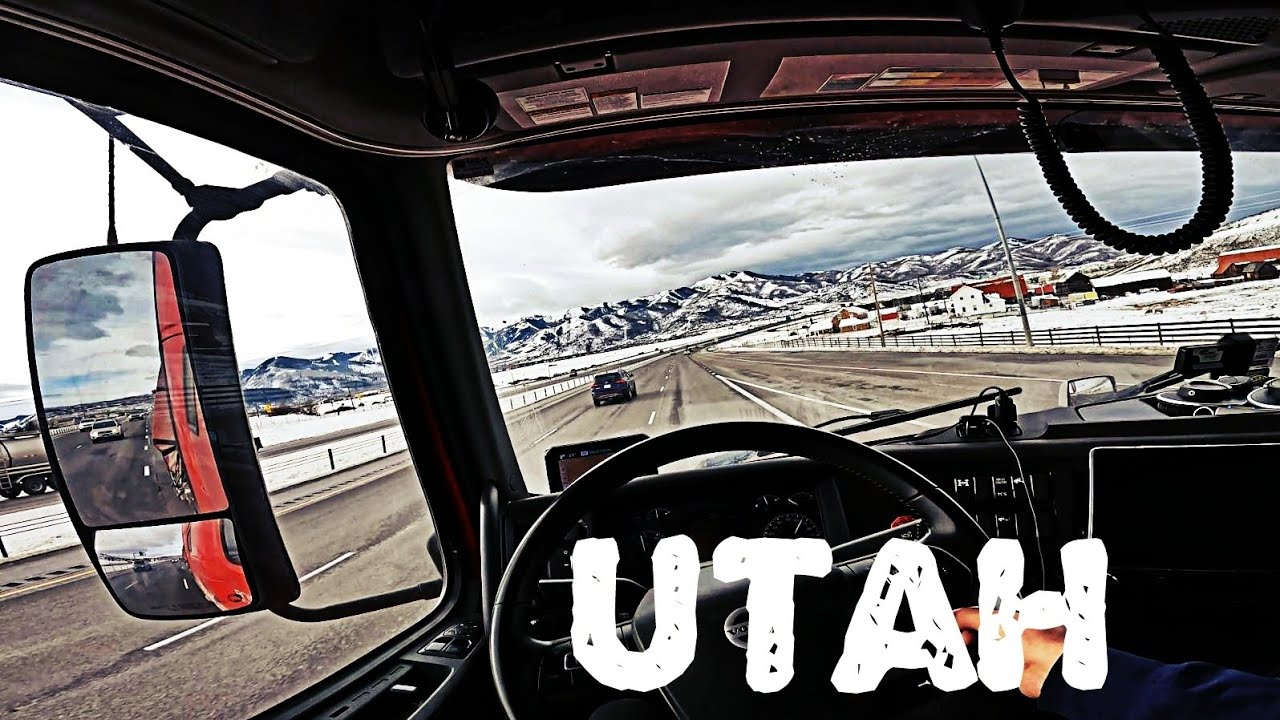 Beautiful winter POV driving over Parleys summit from Echo, UT to Salt ...