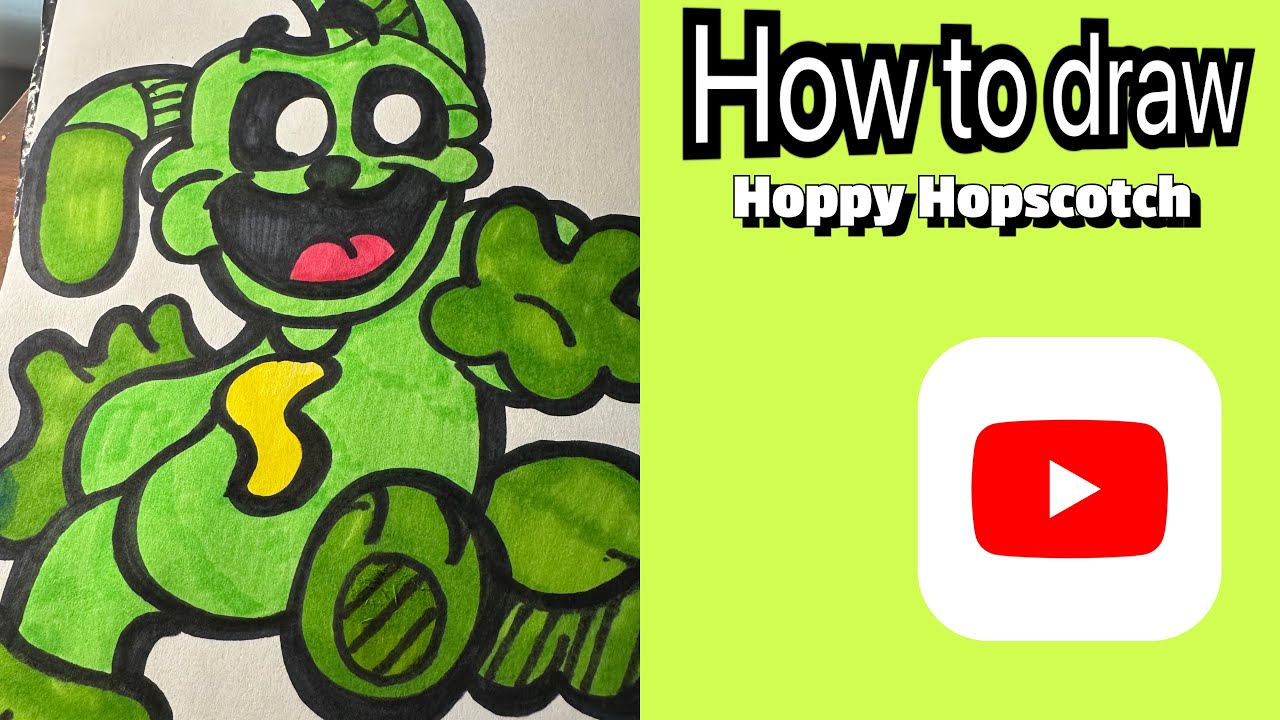 How to draw Hoppy Hopscotch from poppy playtime| chapter 3 - YouTube