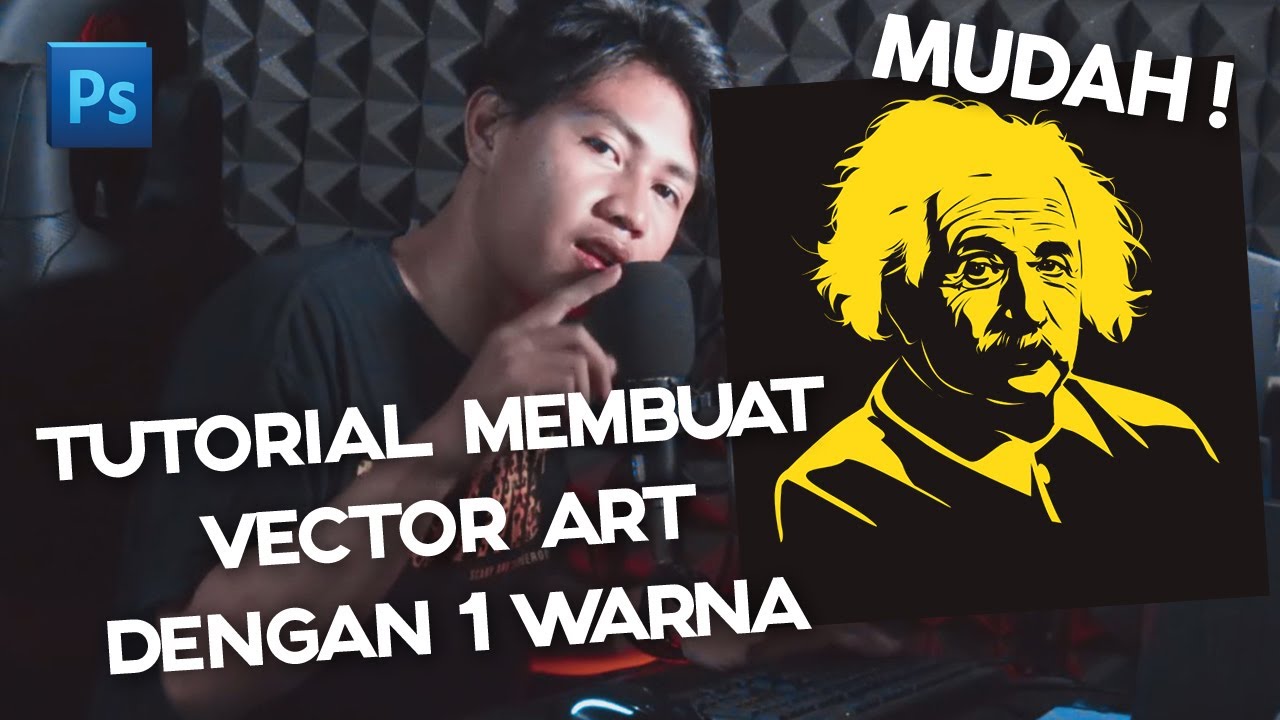 TUTORIAL MEMBUAT VECTOR ART DENGAN 1 WARNA (MUDAH!) | PHOTOSHOP - YouTube