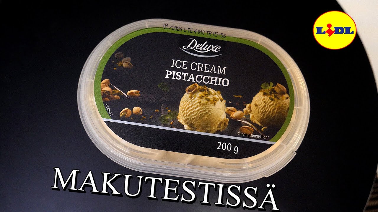 Testissä Deluxe ice cream pistacchio (pistaasijäätelö) || LIDL - YouTube