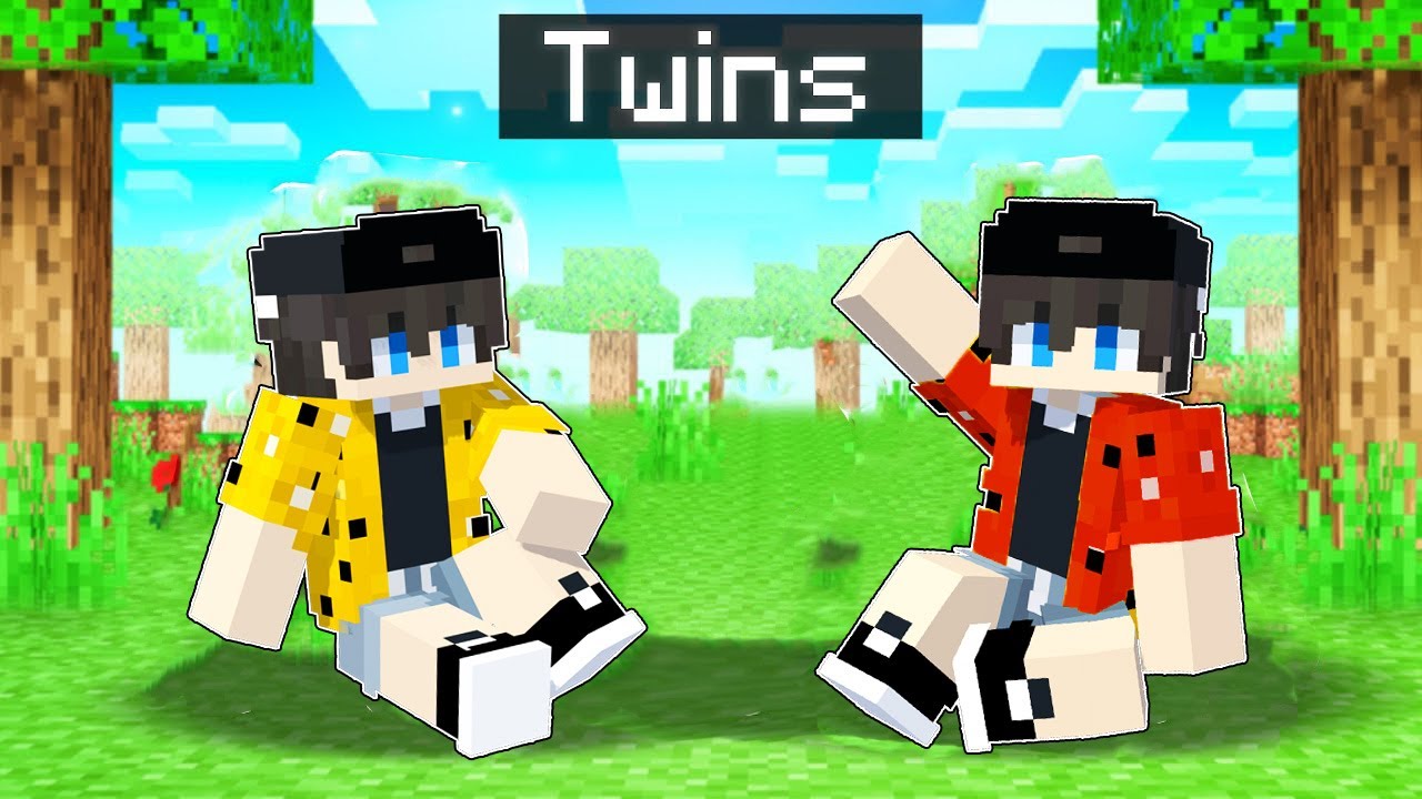 PLAYING Minecraft with My TWIN BROTHER🙀🙀 - YouTube