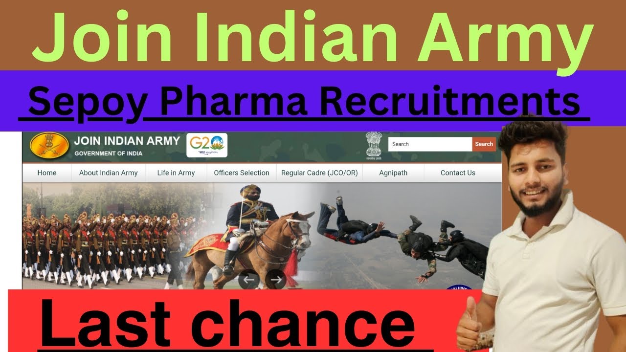 Sepoy Pharma Recruitment 2024 || Indian Army Soldier Sepoy Pharma ...