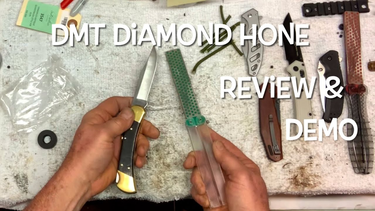DMT Duosharp diamond sharpening stone review & demonstration honing my ...