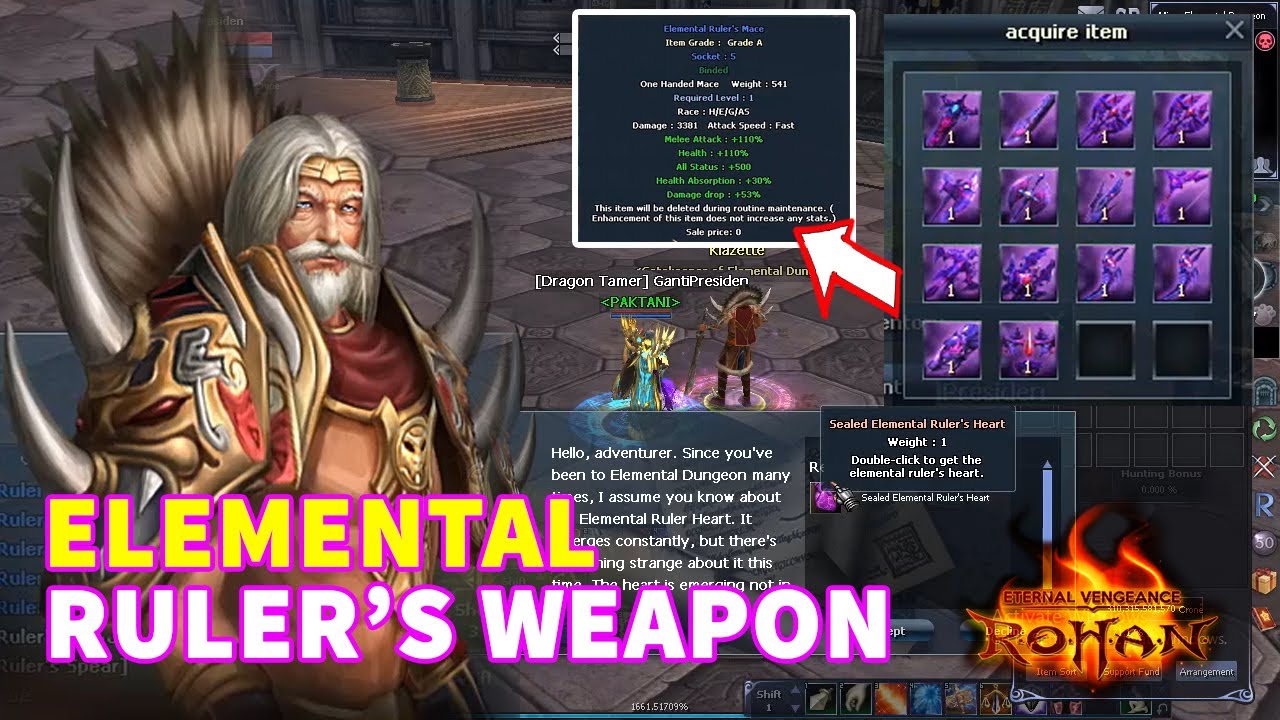 WEAPON RULER FOR F2P : ROHAN ETERNAL VENGEANCE OFFICIAL SERVER - YouTube