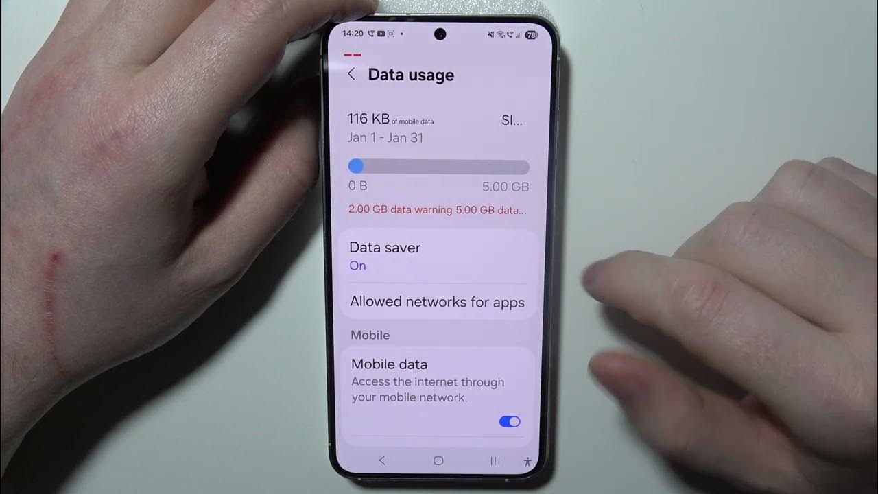 SAMSUNG Galaxy S25 - How to Remove Mobile Data Warning - YouTube
