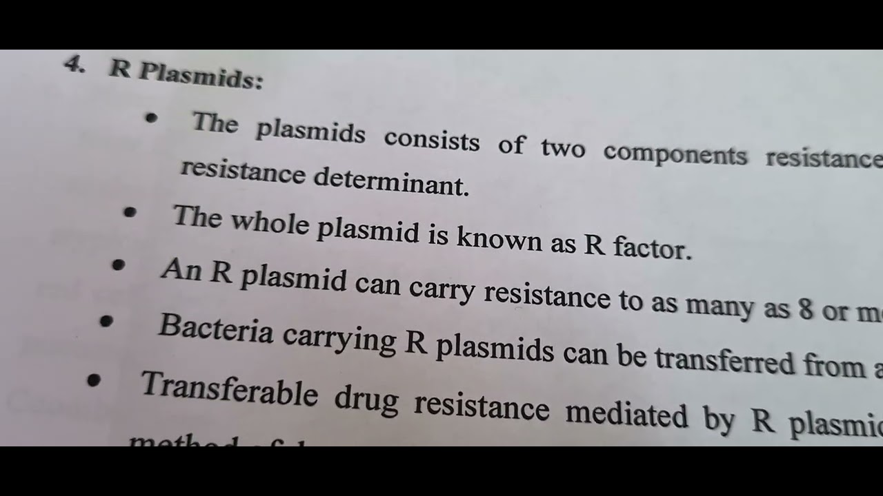 plasmid Rtf drug resistance transfer R factor Drug resistance ...