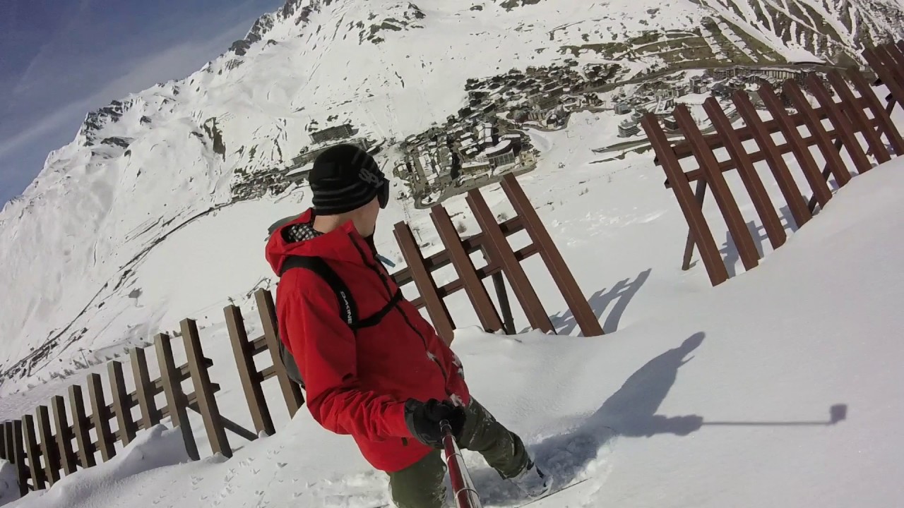 Avalanche fencing above Tignes - YouTube
