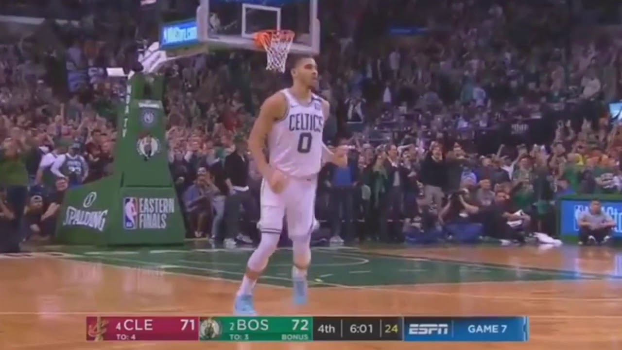 Jason Tatum TAUNTS LeBron James After Dunking On Him!!! - YouTube