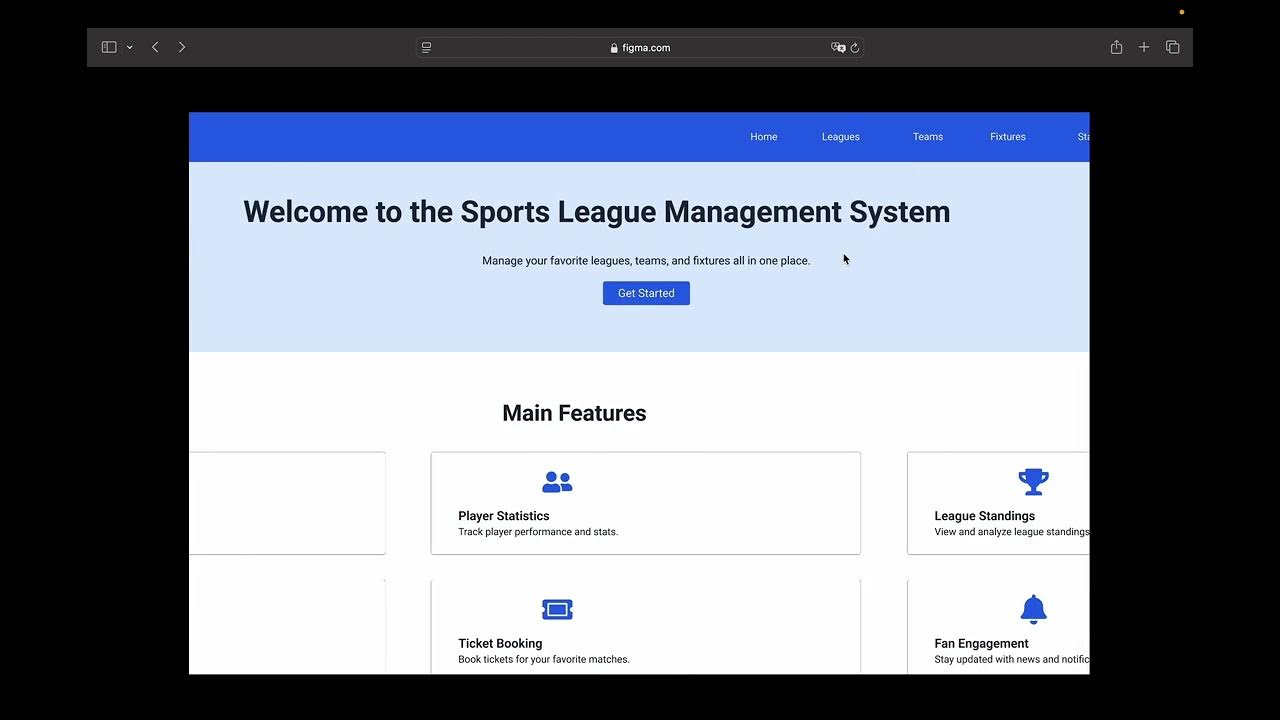 Sports League Management System | Full Prototype Demo - YouTube