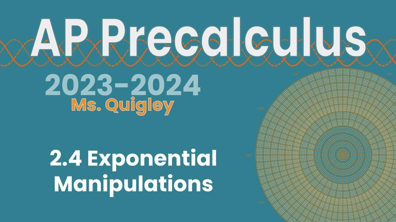 Exponential Function Manipulation (2.4) - YouTube