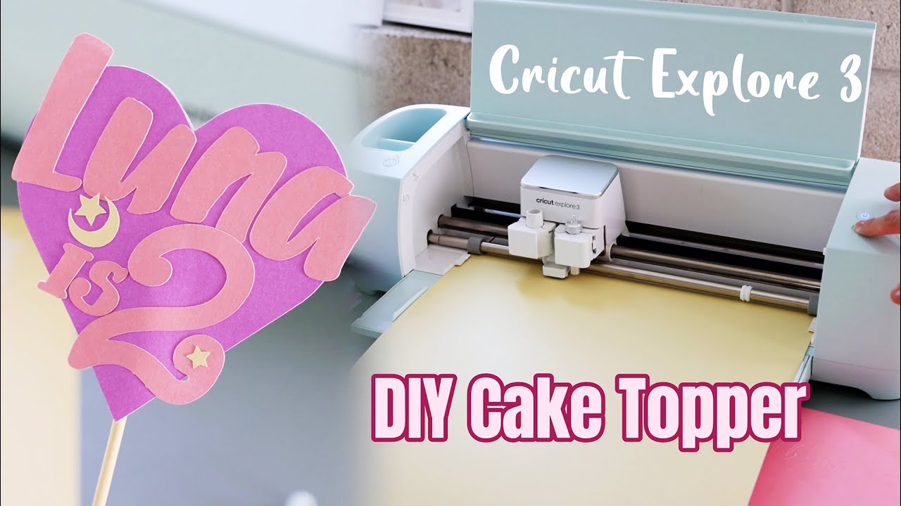 how to make a paper cake topper using Cricut | Chris Han - YouTube