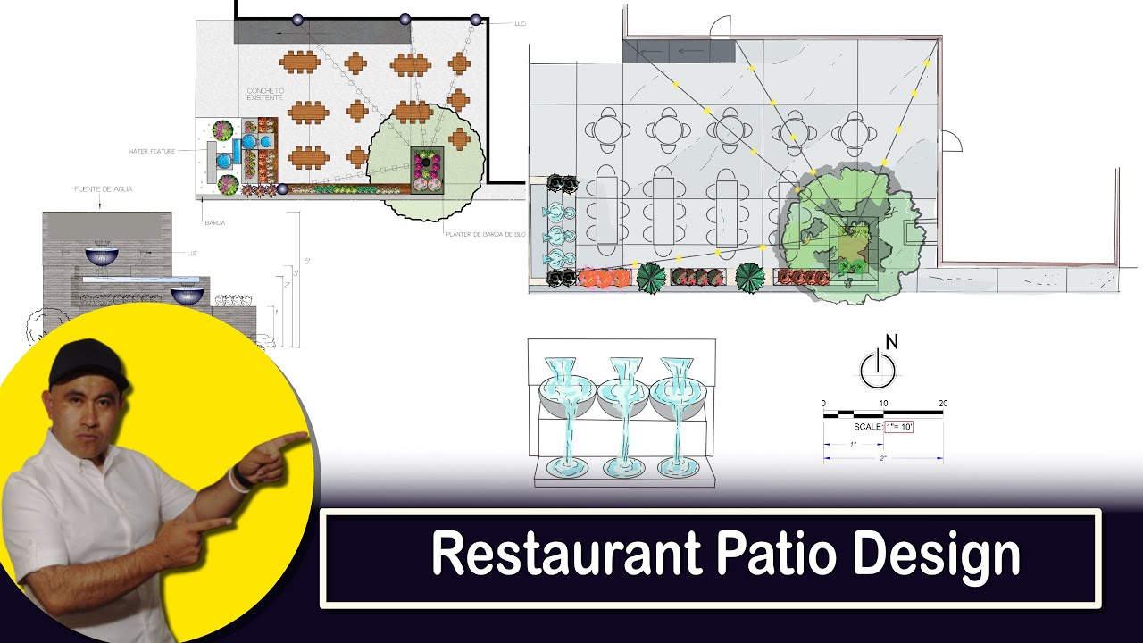Restaurant Patio : Landscape design - YouTube