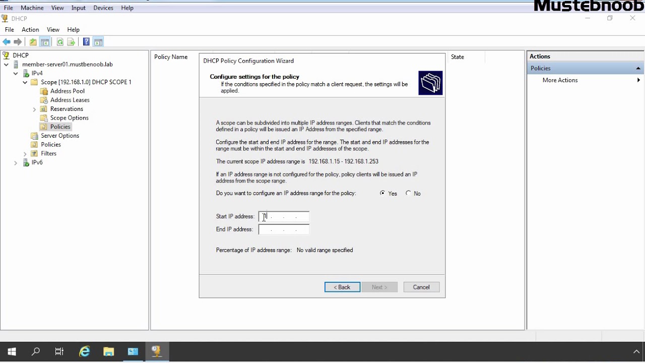 LAB GUIDE:38 Configure DHCP Using Policy based Assignment - YouTube
