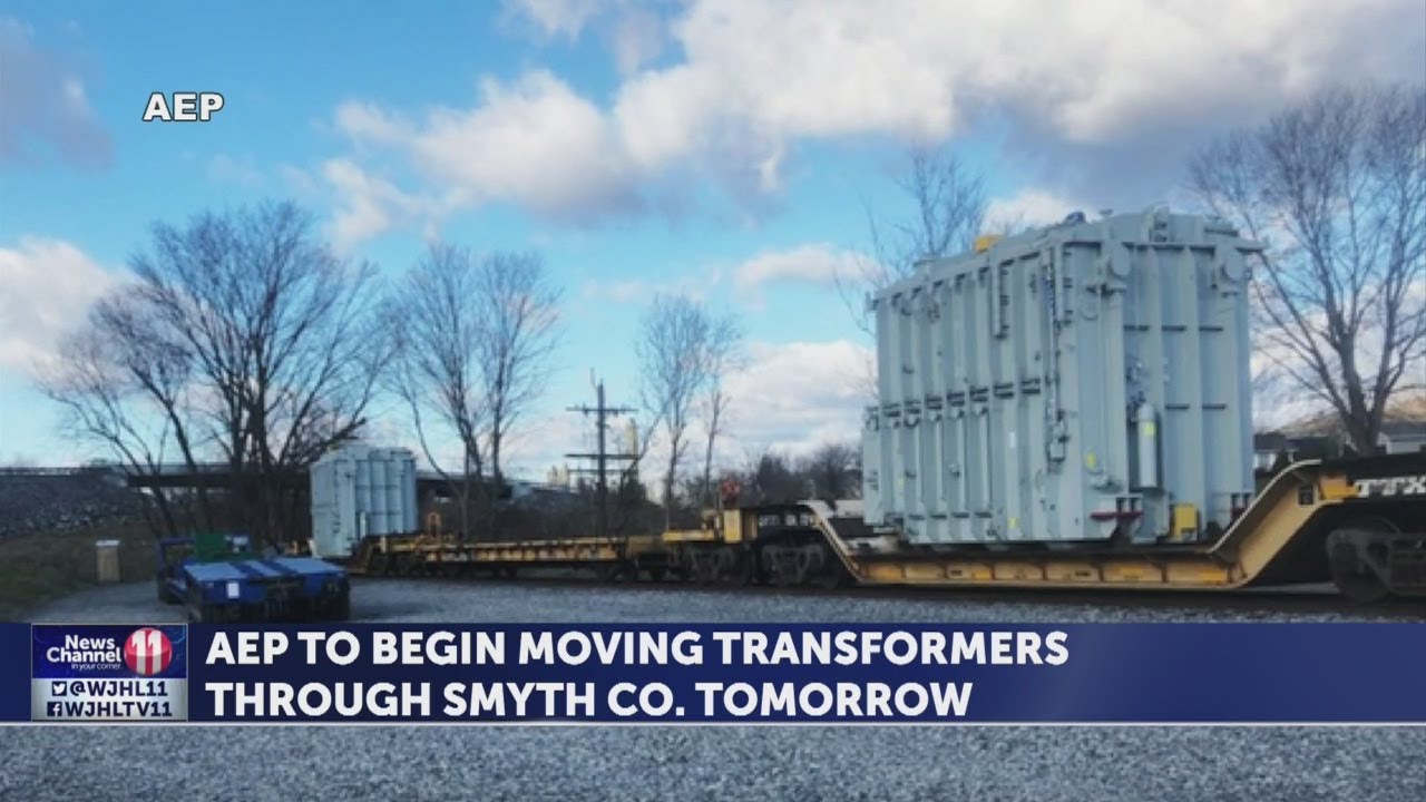 AEP to move large transformers through Smyth County - YouTube