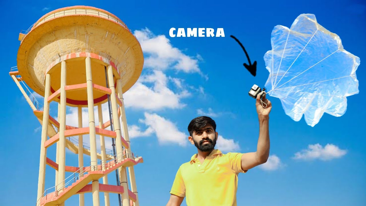100 Feet से Parachute गिराया Camera के साथ अब क्या होगा - Dropping ...