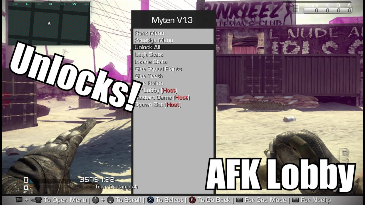 COD GHOSTS Unlock All Mod Menu Add-On (Myten V1.3 VIP) (Next Update ...