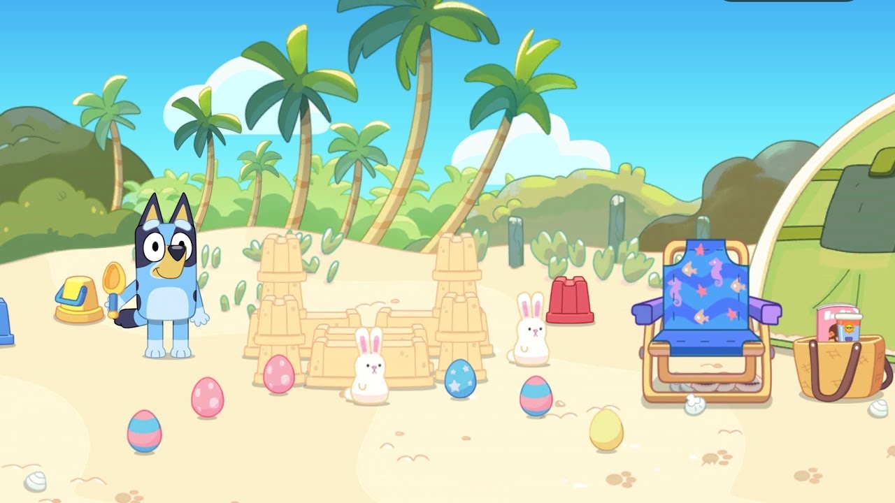 Bluey: Sand Castle Of Easter Sunday on Beach - YouTube