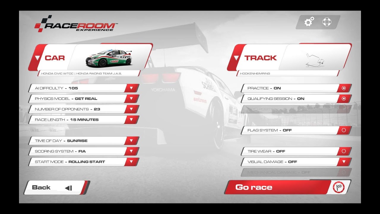R3E Cars & Tracks #48 - Honda Civic WTCC in Hockenheim (National) - YouTube