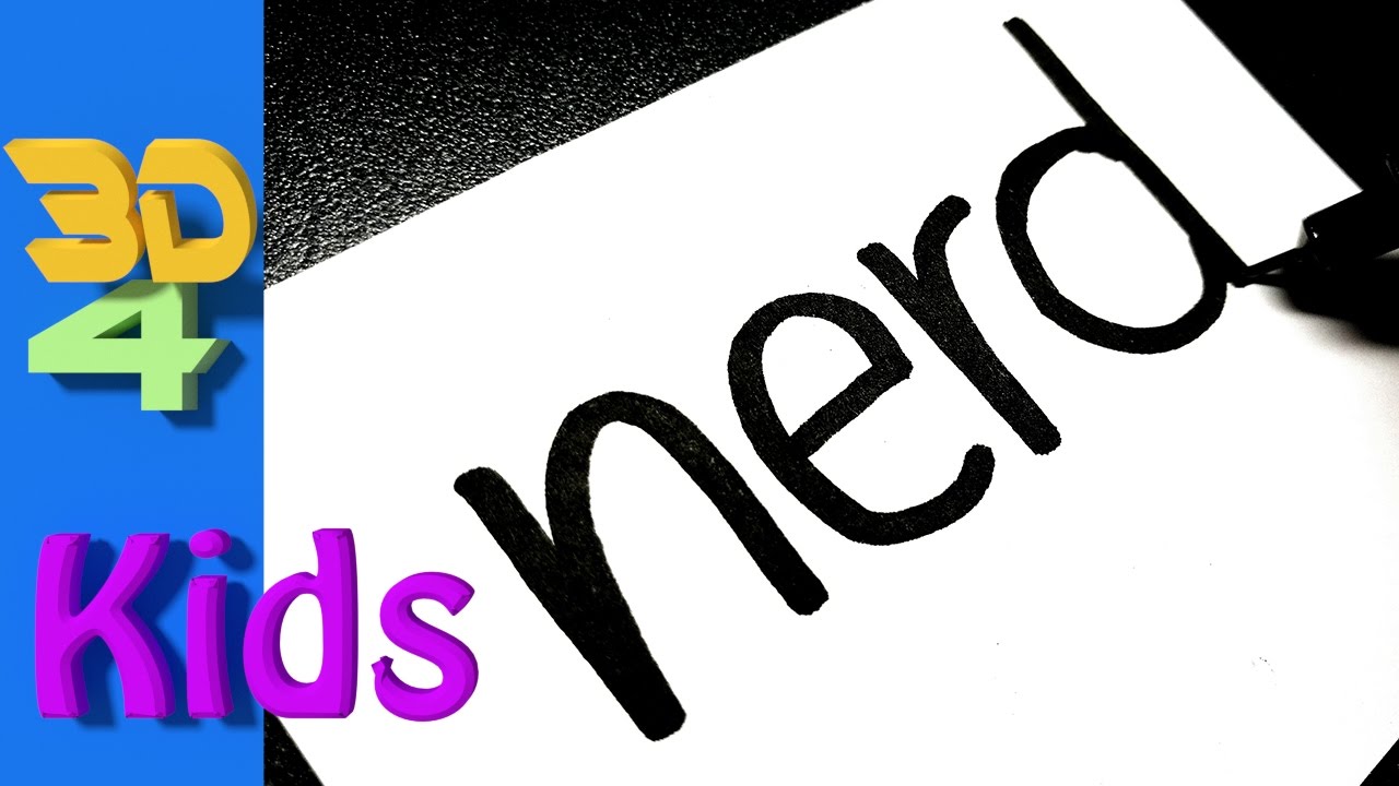 Turn word into cartoon drawing - Very Easy ! NERD wordtoon #37 - YouTube